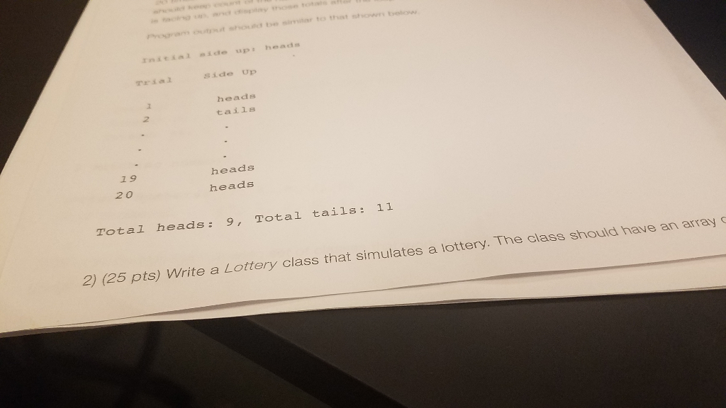 Solved Write a class named Coin. The Coin class should have | Chegg.com
