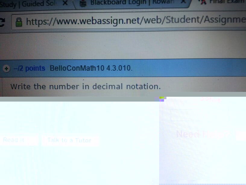 Solved Write the number in decimal notation. | Chegg.com