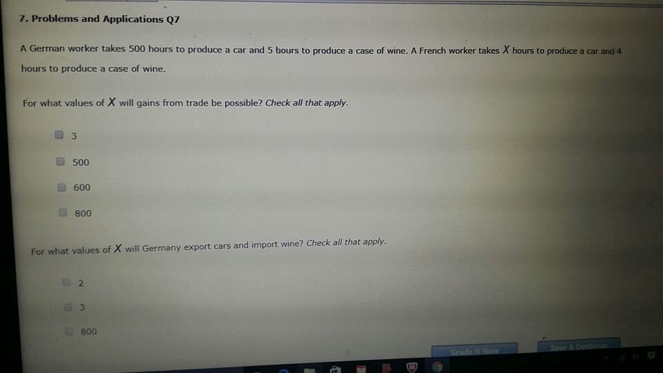 Solved A German worker takes 500 hours to produce a car and | Chegg.com