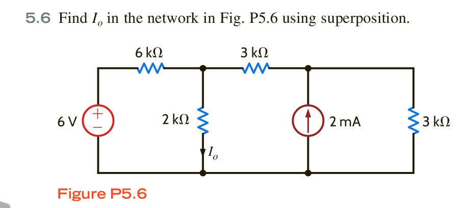 Solved 5.6 Find I in the network in Fig. P5.6 using | Chegg.com