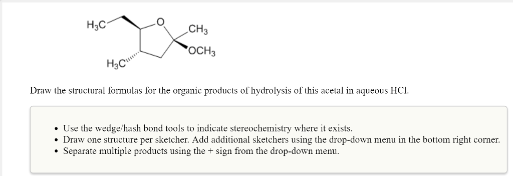 Solved H3C CH3 OCH3 H3C Draw the structural formulas for the | Chegg.com