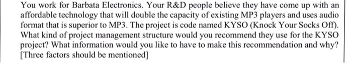 Solved Develop a WBS for a project in which you are going to | Chegg.com