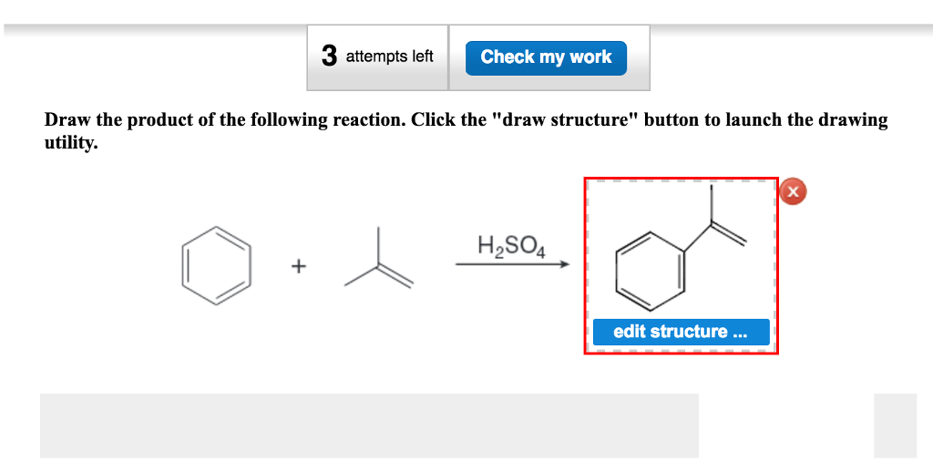 Solved Draw The Product Of The Following Reaction Click The