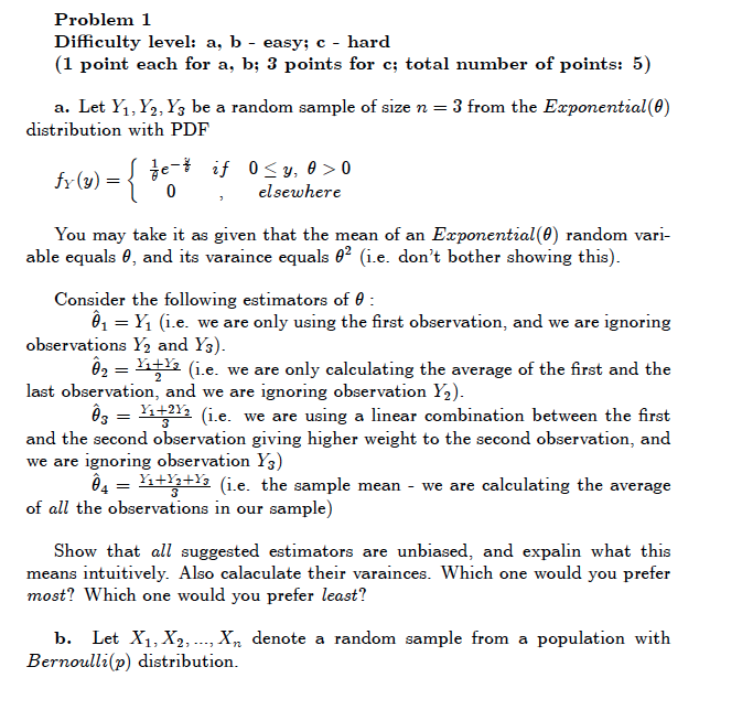 Topics covered: Finite sample properties of | Chegg.com