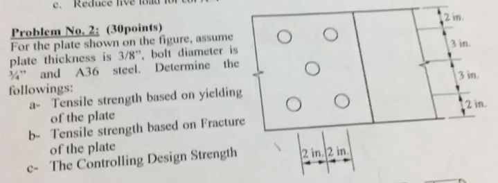 Solved For the plate shown on the figure, assume plate | Chegg.com