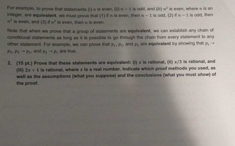 Solved Part IV: Constructing proofs of equivalence (25 pt.) | Chegg.com