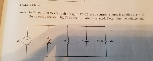 Solved FIGURE P6-26 In the parallel RLC circuit of Figure | Chegg.com