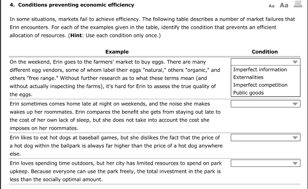 Economic Efficiency Examples