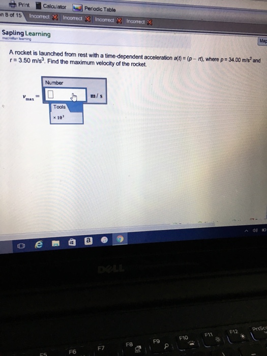 Solved A rocket is launched from rest with a time-dependent | Chegg.com