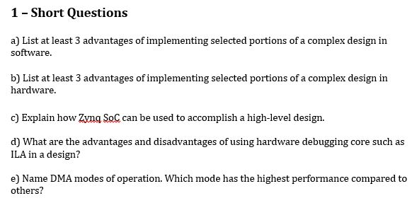 Solved a) List at least 3 advantages of implementing | Chegg.com