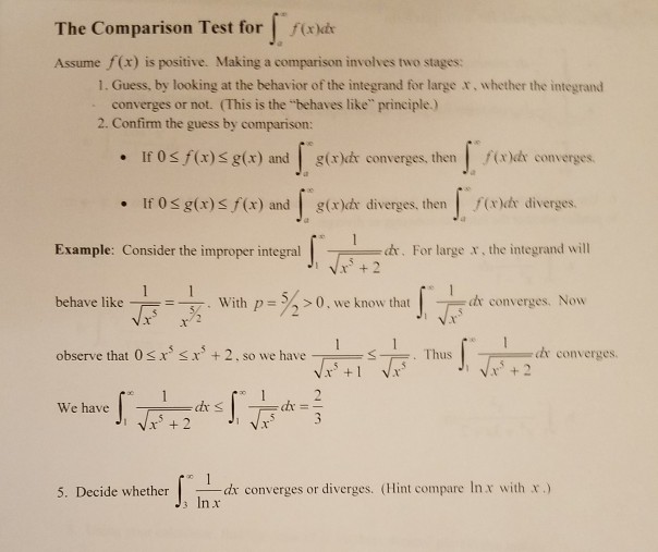 Solved 1. Calculate the integral, if it converges For what | Chegg.com