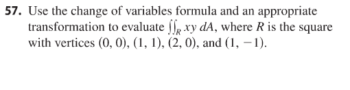 Solved 57. Use the change of variables formula and an | Chegg.com