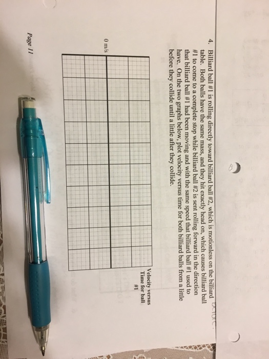Solved Billiard ball # is rolling directly toward billiard | Chegg.com