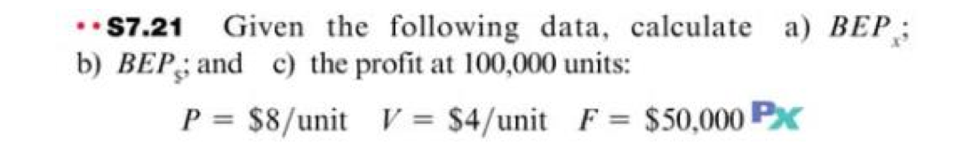 Solved Given the following data, calculate a) BEP; b) BEPS; | Chegg.com Solved Given the following data, calculate a) BEP; b) BEPS; | Chegg.com