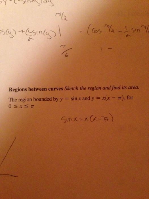 Solved Regions between curves Sketch the region and find its | Chegg.com