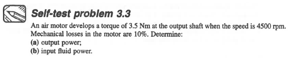 Solved An air motor develops a torque of 3.5 Nm at the | Chegg.com