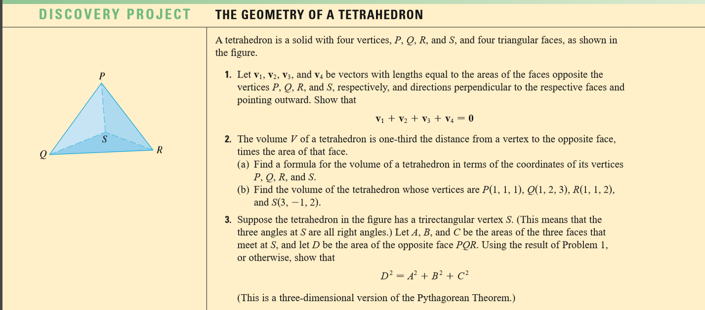 Solved A tetrahedron is a solid with four vertices, P, Q, | Chegg.com
