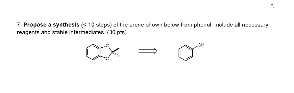 Solved 7. Propose a synthesis
