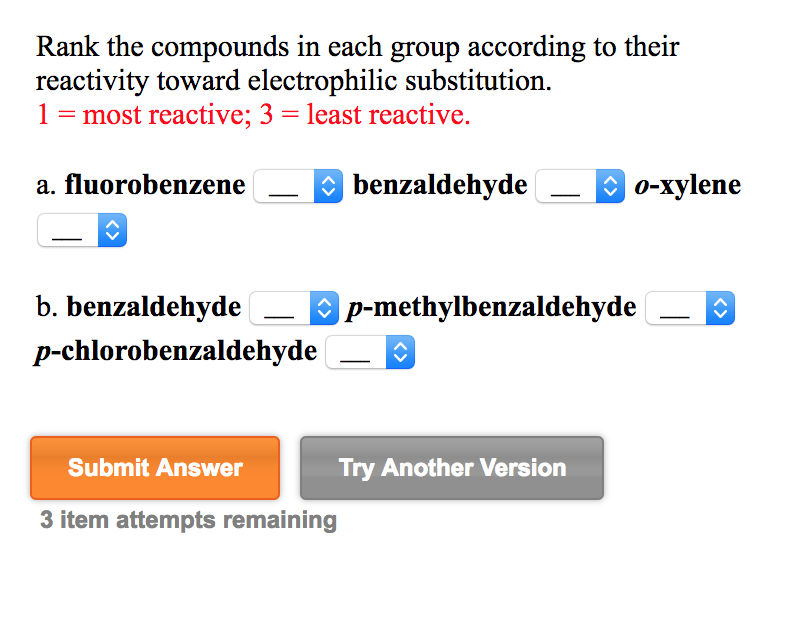 Rank the compounds in each group according to their | Chegg.com