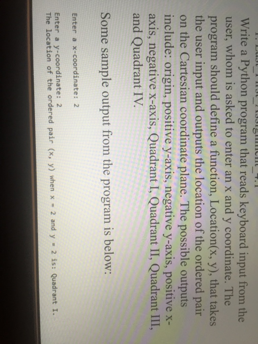 Solved Write a Python program that reads keyboard input from | Chegg.com