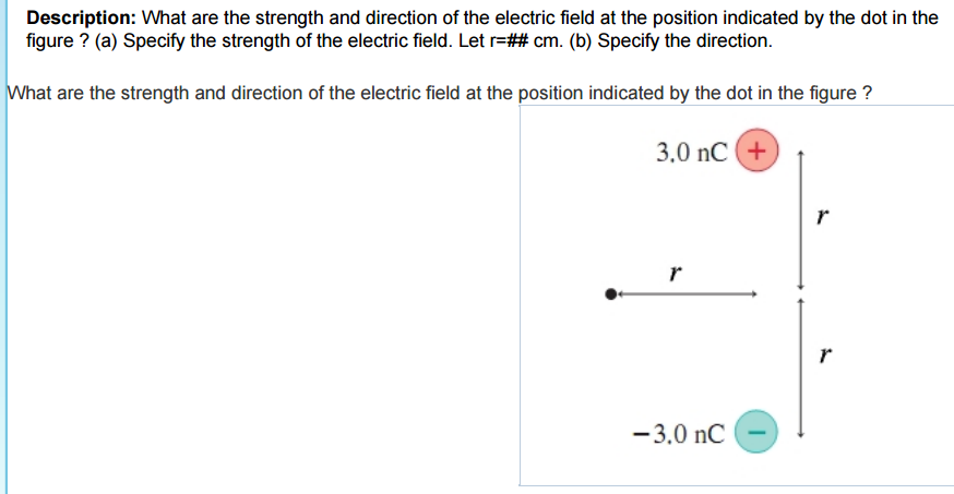 Solved What are the strength and direction of the electric | Chegg.com