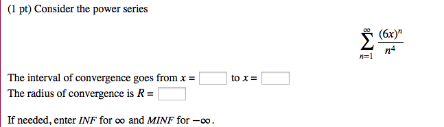 Solved Consider the power series The interval of convergence | Chegg.com