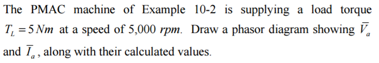 Solved The PMAC machine of Example 10-2 is supplying a load | Chegg.com