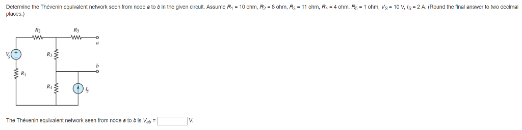 Solved Determine the The enn equivalent network seen rom | Chegg.com