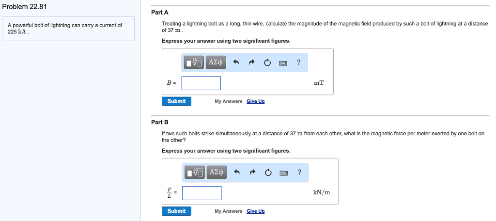 Solved A powerful bolt of lightning can carry a current of | Chegg.com