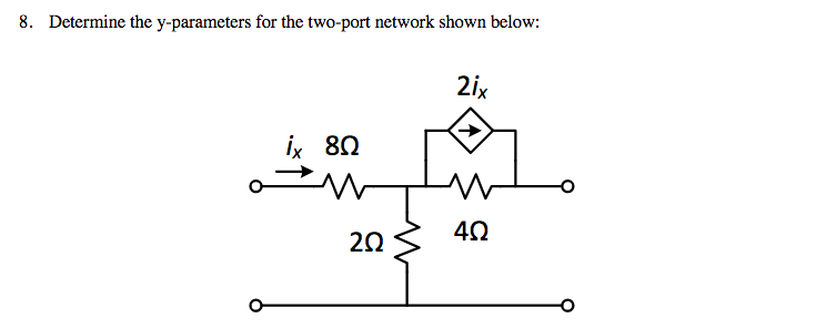 Solved Determine the y-parameters for the two-port network | Chegg.com