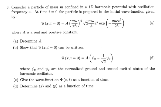 Solved Consider a particle of mass m confined in a 1D | Chegg.com