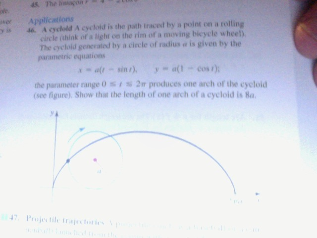 Solved A cycloid is the path traced by a point on a rolling | Chegg.com
