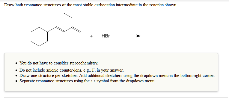 Solved Draw both resonance structures of the most stable | Chegg.com