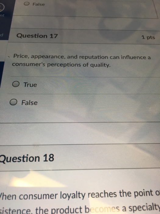 Solved Price, appearance, and reputation can influence a | Chegg.com