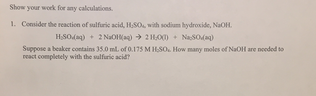 Naoh H2so4 Sodium Hydroxide And Sulfuric Acid Youtube