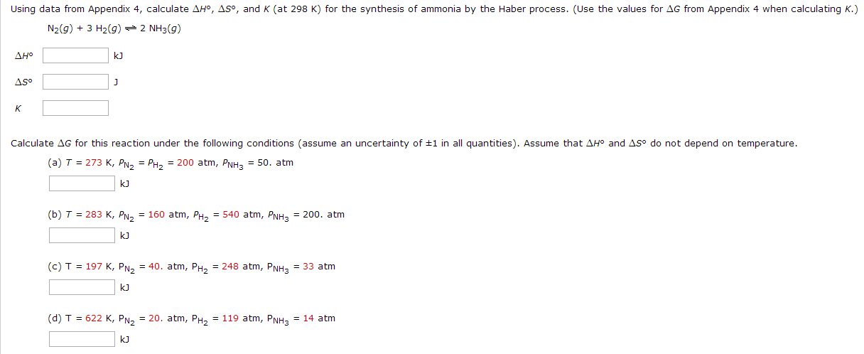 Solved Using data from Appendix 4, calculate delta H degree, | Chegg.com