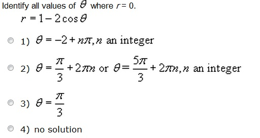Solved Identify all values of theta where r = 0. r = 1 - 2 | Chegg.com