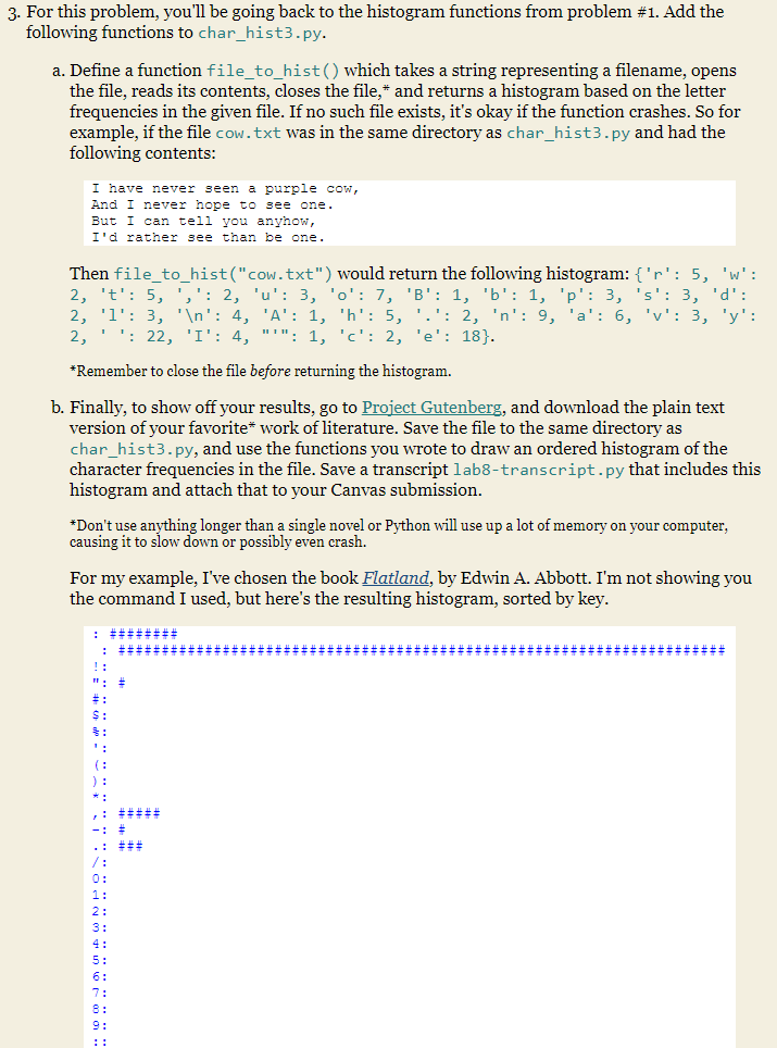 Solved 3. For this problem, you'll be going back to the | Chegg.com
