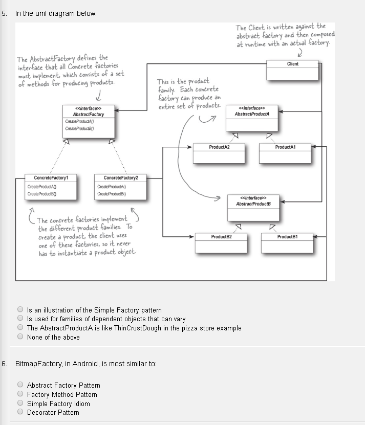Solved 5. In the uml diagram below The Client is written | Chegg.com