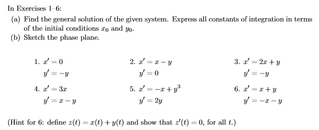 In Exercises 1-6: (a) Find the general solution of | Chegg.com