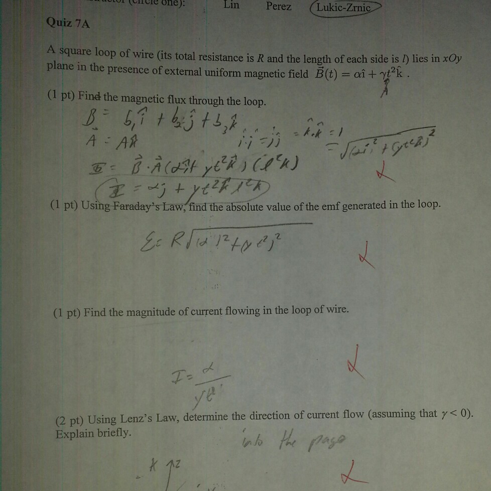 Solved A square loop of wire (its total resistance is R and | Chegg.com