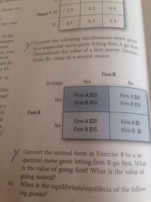Solved Convert the following simultaneous-move to a | Chegg.com