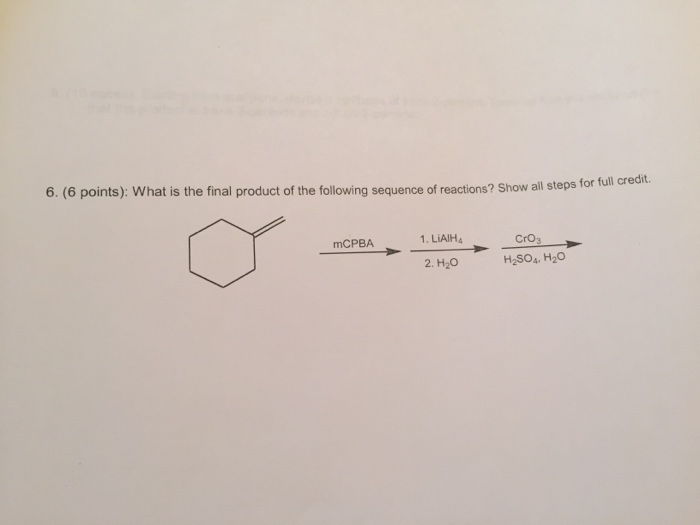 Solved What is the final product of the following sequence | Chegg.com