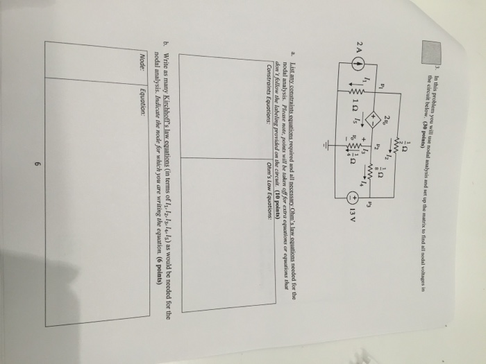 Solved Use nodal analysis and set up the matrix to find all | Chegg.com