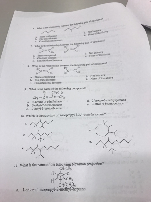 Solved What is the name of the following compound? | Chegg.com