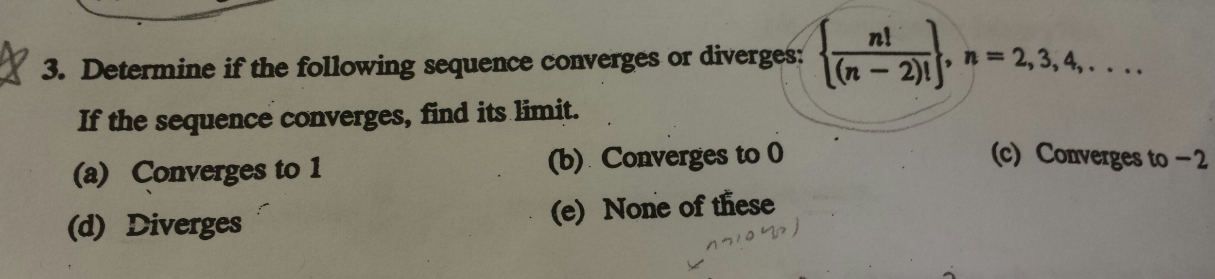 Solved Determine if the following sequence converges or | Chegg.com