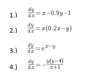 Solved Match the following differential equations with it's | Chegg.com