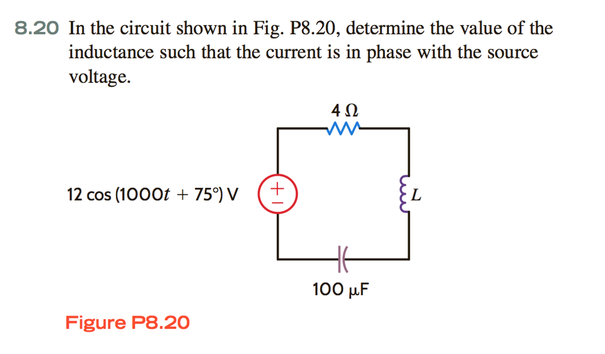 Solved In the circuit shown in Fig. P8.20, determine the | Chegg.com