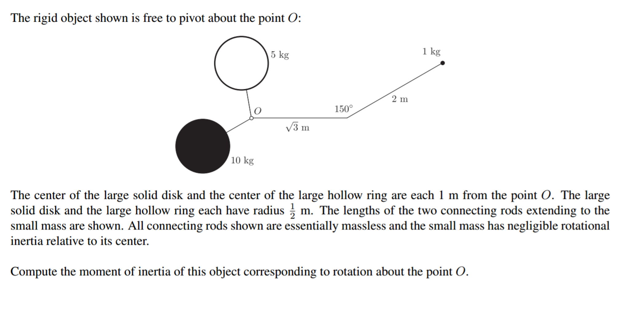 Solved The Rigid Object Shown Is Free To Pivot About The