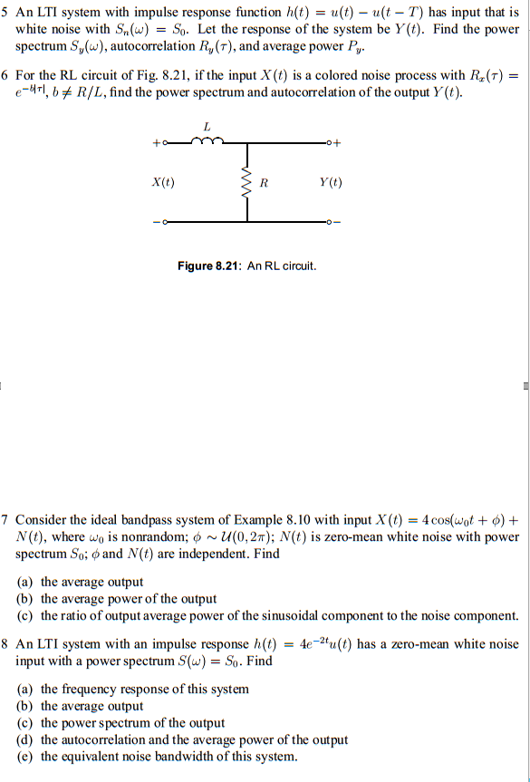 5 An LTI system with impulse response function h (t) | Chegg.com